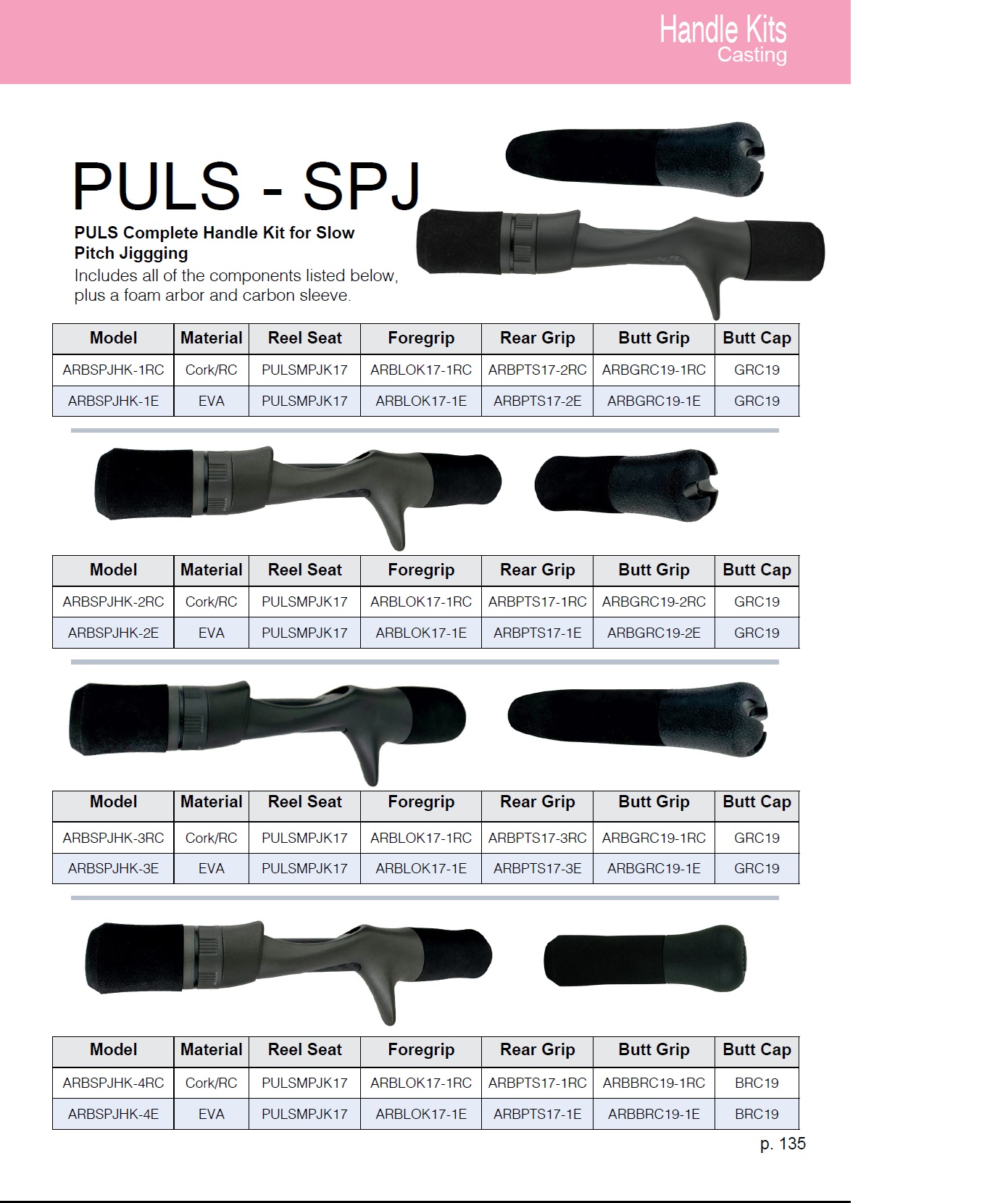 Fuji Slow Pitch Jigging Handle Kit--Series ARBSP